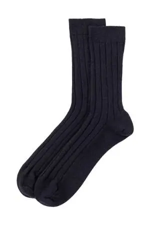 JOHNSTONS OF ELGIN Cashmere Ribbed Socks