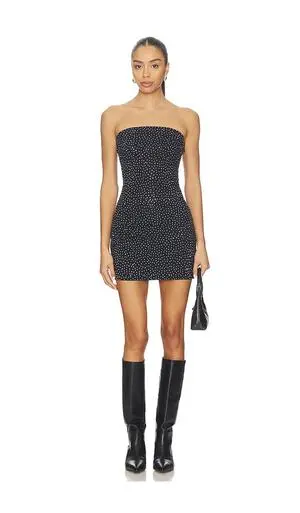 Good American Embellished Strapless Mini Dress