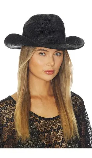 Lack Of Color Raffia Cowboy Hat - Black