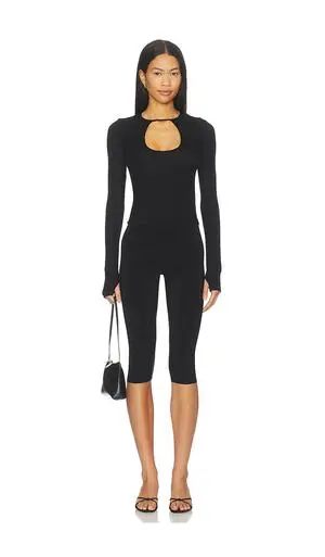 Michael Lauren Orson Crop Longsleeve Top