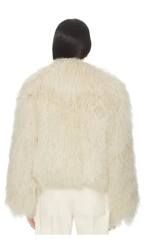 OW Thea Fur Jacket - Beige