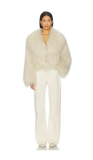 OW Thea Fur Jacket - Beige