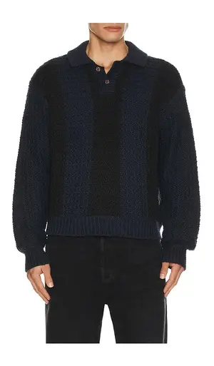 Obey Textured Rugby Polo In . Also