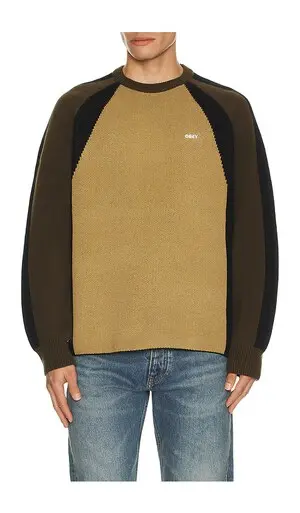 Obey Raglan Crew Neck Sweater