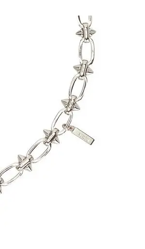 We11Done Teddy Pendant Spike Chain Necklace