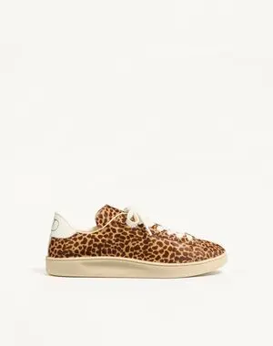 Valentino Garavani Royco Printed Hair Calf Trainer - Brown