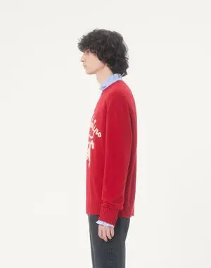 Valentino Garavani Wool Jumper With Chez Panther Embroidery - Red