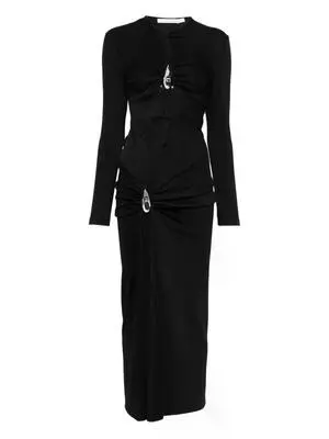 Christopher Esber Crystal-pendant Open-twist Midi Dress - Black