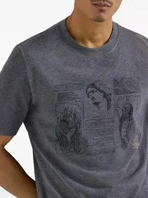 Brunello Cucinelli Graphic-print Crew-neck T-shirt - Grey