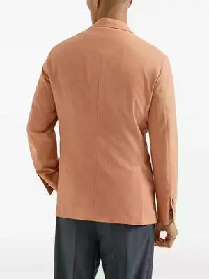 Brunello Cucinelli Peaked-lapels Blazer - Orange