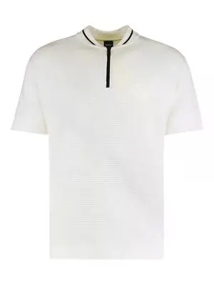 BOSS Zip-fastening Polo Shirt - White