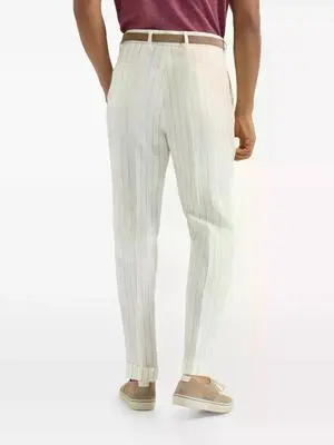 Brunello Cucinelli Striped Pleated Trousers