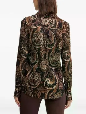 Guess Paisley Buttoned Shirt - Brown