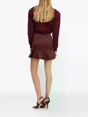 ROTATE BY BIRGER CHRISTENSEN Ruffled Mini Skirt - Red