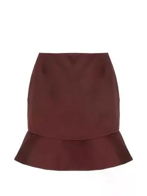 ROTATE BY BIRGER CHRISTENSEN Ruffled Mini Skirt - Red