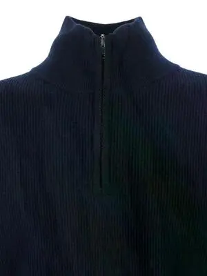 ROBERTO COLLINA High Neck Ribbed Knit Cardigan