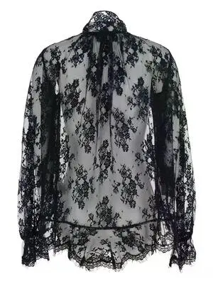 Retrofete Bow-detail Lace Blouse