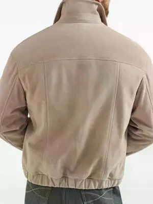 Brunello Cucinelli Zip-fastening Suede Jacket - Neutrals