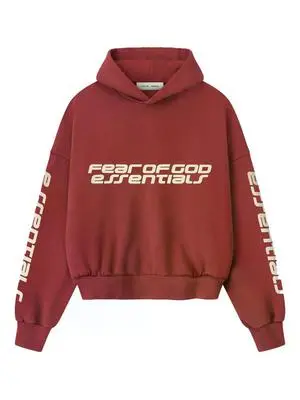Fear Of God Logo Hoodie - Red