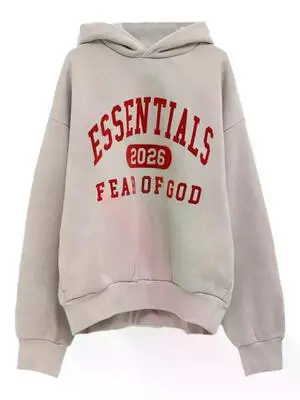 Fear Of God Logo-print Hoodie - Grey