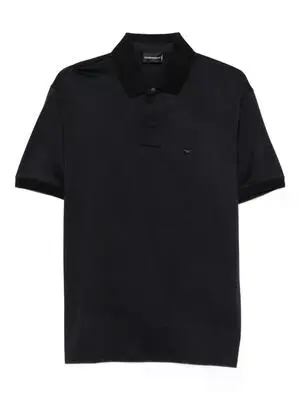 Emporio Armani Logo-embroidered Polo Shirt - Grey