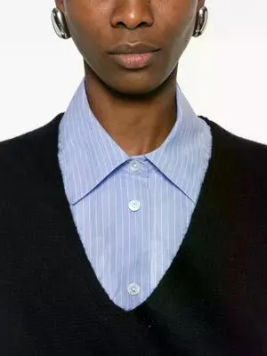 THE ROW Marte Ribbed-knit Vest - Blue