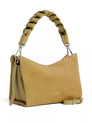 COCCINELLE Boheme Suede Shoulder Bag With Braided Detail - Neutrals