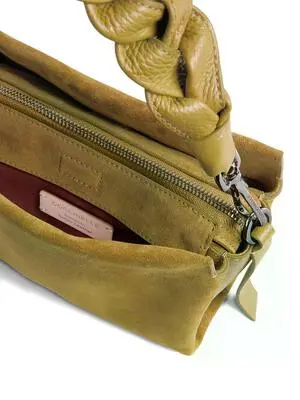 COCCINELLE Boheme Suede Shoulder Bag With Braided Detail - Neutrals