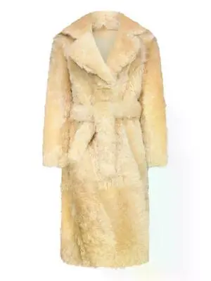 LUDOVIC DE SAINT SERNIN Shearling Belted Coat