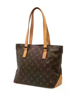 LOUIS VUITTON 2002 Monogram Cabas Piano Tote Bag - Brown