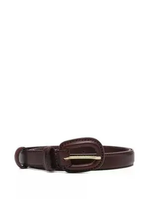 BY MALENE BIRGER Oval-buckle Leather Belt - Brown