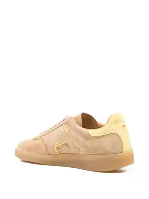 Santoni Suede Lace-up Sneakers