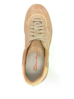 Santoni Suede Lace-up Sneakers