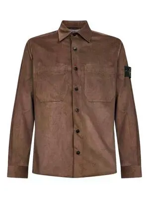 Stone Island Patch-pocket Long-sleeve Shirt - Brown