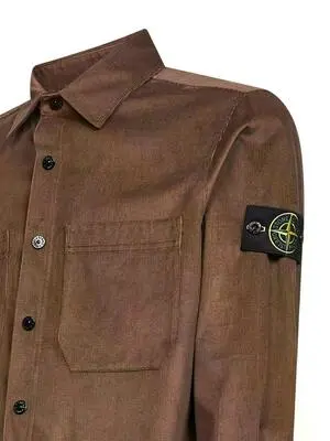 Stone Island Patch-pocket Long-sleeve Shirt - Brown