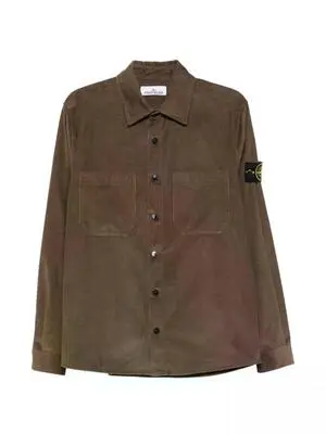 Stone Island Patch-pocket Long-sleeve Overshirt - Brown