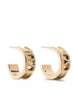 Valentino Garavani Logo Crystal Earrings - Gold