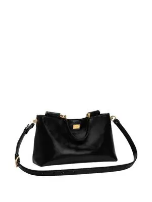 Dolce & Gabbana Vittoria Leather Tote Bag - Black