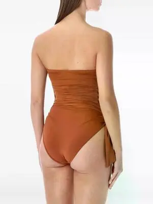 Zimmermann Strapless One-piece Swimsuit With Knotted Side Ties