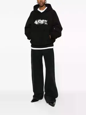StÜssy Graphic-print Hoodie - Black
