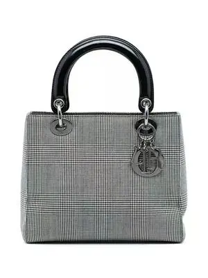 Dior 1999 Medium Houndstooth Lady Satchel