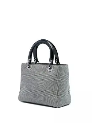 Dior 1999 Medium Houndstooth Lady Satchel