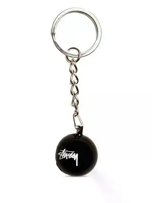 StÜssy 8 Ball Keyring - Silver