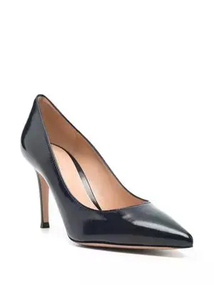 GIANVITO ROSSI Calf Leather Pumps 85mm - Blue