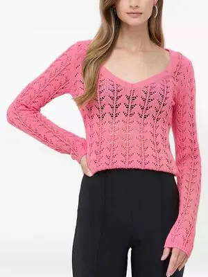 TWINSET V-neck Open-knit Sweater