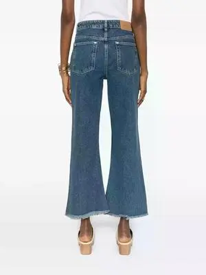 Farm Rio Embroidered Fringed Jeans
