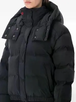 Perfect Moment Hooded Quilted Ski Jacket - Black