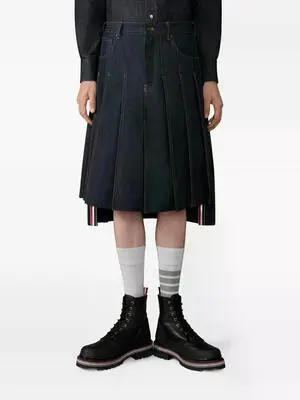Thom Browne Selvedge Pleated Five-pocket Skirt