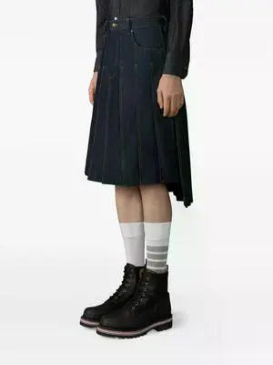 Thom Browne Selvedge Pleated Five-pocket Skirt