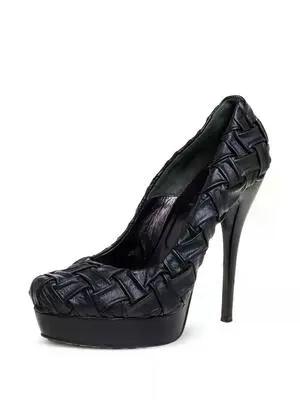 LORIBLU 145mm Woven Leather Pumps